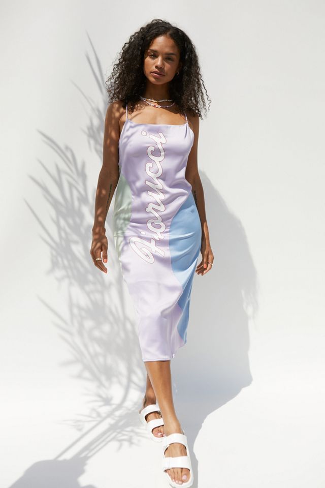 Fiorucci Pastel Logo Slip Midi Dress | Urban Outfitters UK