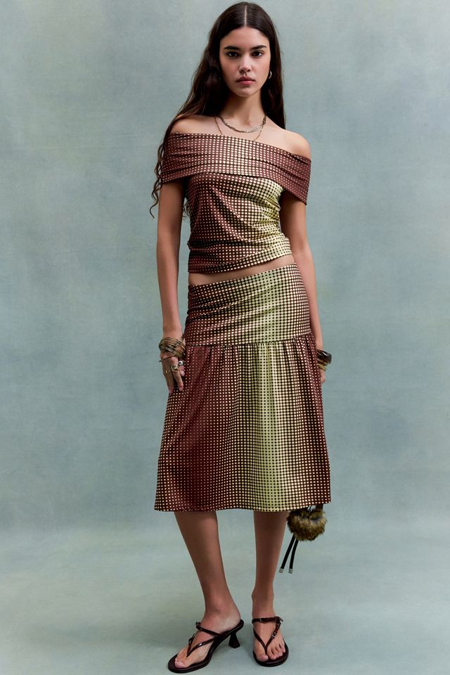Hosbjerg Bria Polka Dot Print Skirt | Urban Outfitters UK