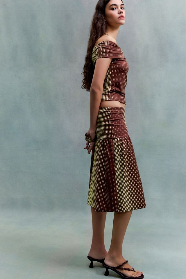 Hosbjerg Bria Polka Dot Print Skirt | Urban Outfitters UK