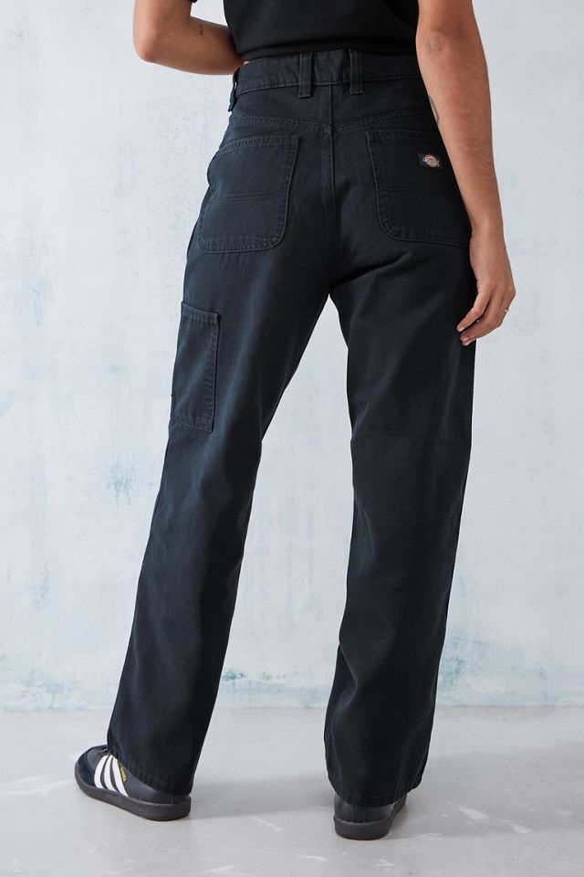 Dickies Pantalones de carpintero de lona de pato negro lavado | Urban ...