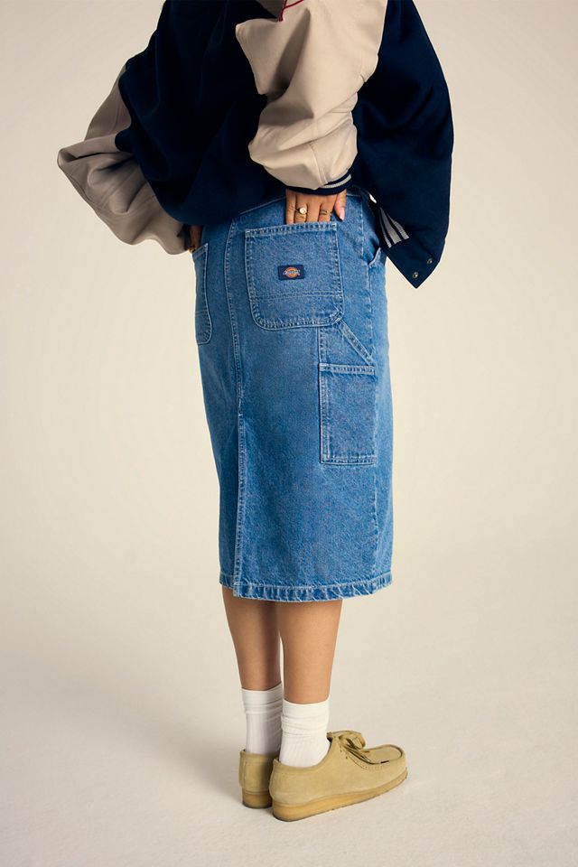 Dickies UO Exclusive Marble Denim Midi Skirt | Urban Outfitters UK