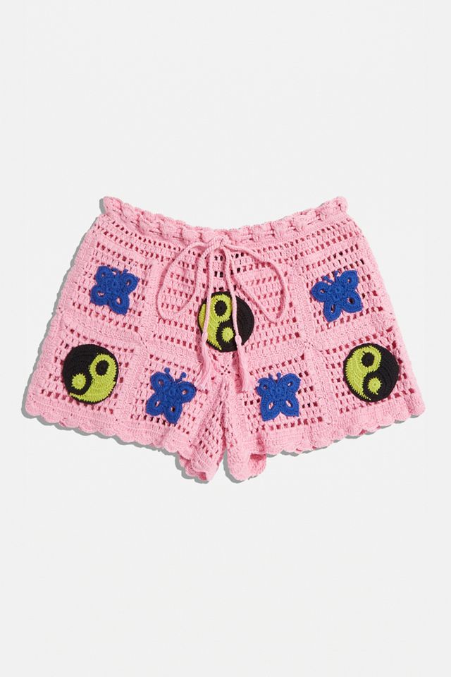 New Girl Order Ying And Yang Knit Shorts Urban Outfitters Uk