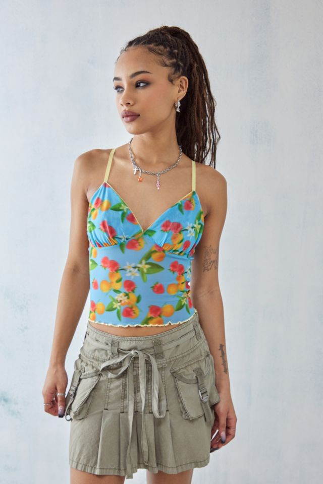 NEW girl ORDER Fruity Mesh Cami Top | Urban Outfitters UK