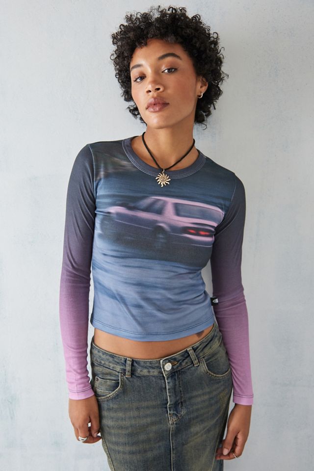 Basic Pleasure Mode Drive Through Long-Sleeved T-Shirt | Urban Outfitters UK