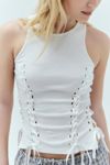 Basic Pleasure Mode Pointe Lace-Up Tank Top | Urban Outfitters UK