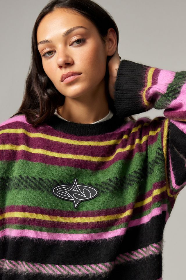 Basic Pleasure Mode UO Exclusive Stripe Kurt Jumper | Urban Outfitters UK