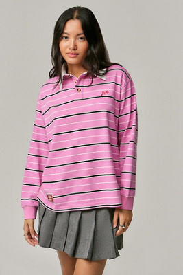 Damson Madder Pink Remie Rugby Shirt | Urban Outfitters UK