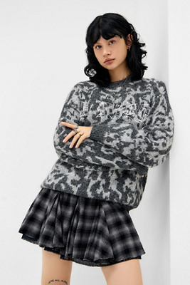 Ed Hardy Leopard Gothic Knit Jumper | Urban Outfitters UK