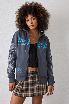 Ed Hardy Dragon con cappuccio con zip | Urban Outfitters IT