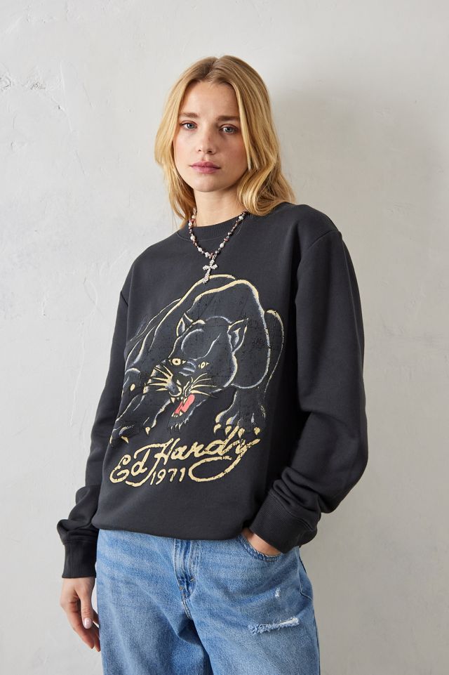 Ed Hardy Panther Print Sweatshirt | Urban Outfitters UK