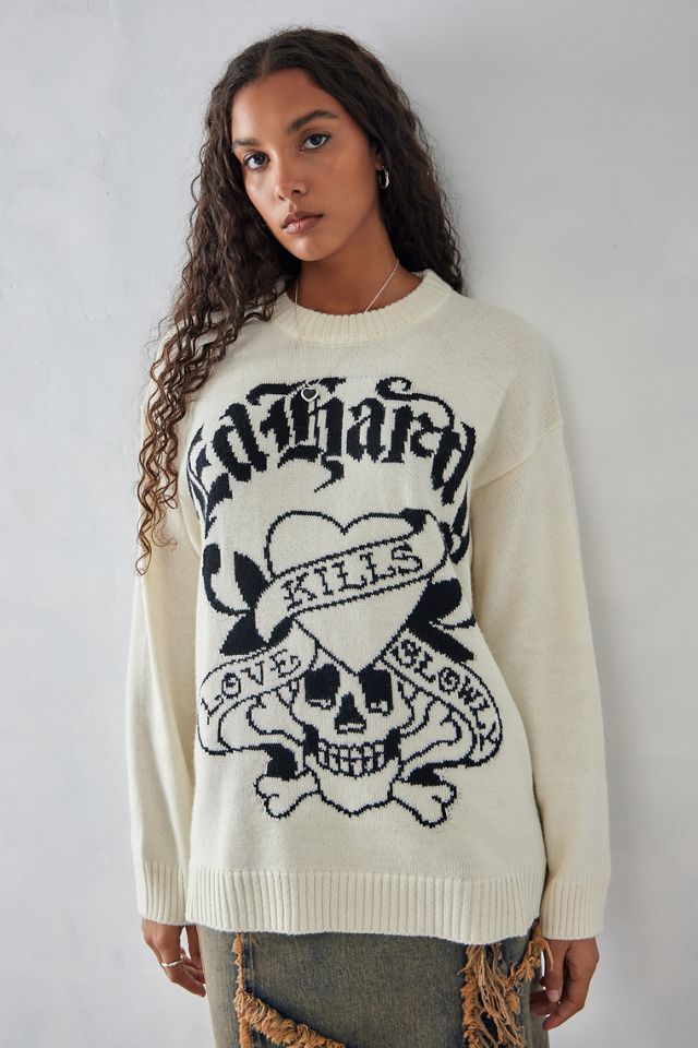 Ed Hardy UO Exclusive Love Kills Knitted Jumper | Urban Outfitters UK