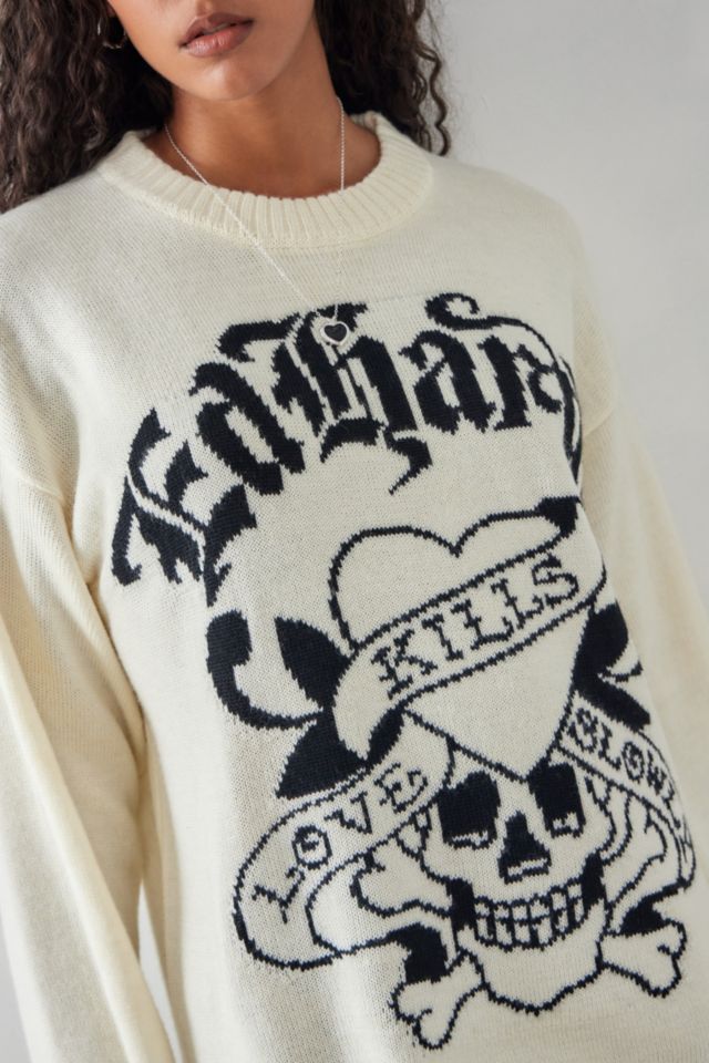 Ed Hardy UO Exclusive Love Kills Knitted Jumper | Urban Outfitters UK