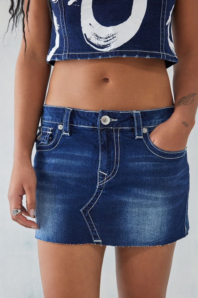 True Religion Mini falda azul medio | Urban Outfitters ES