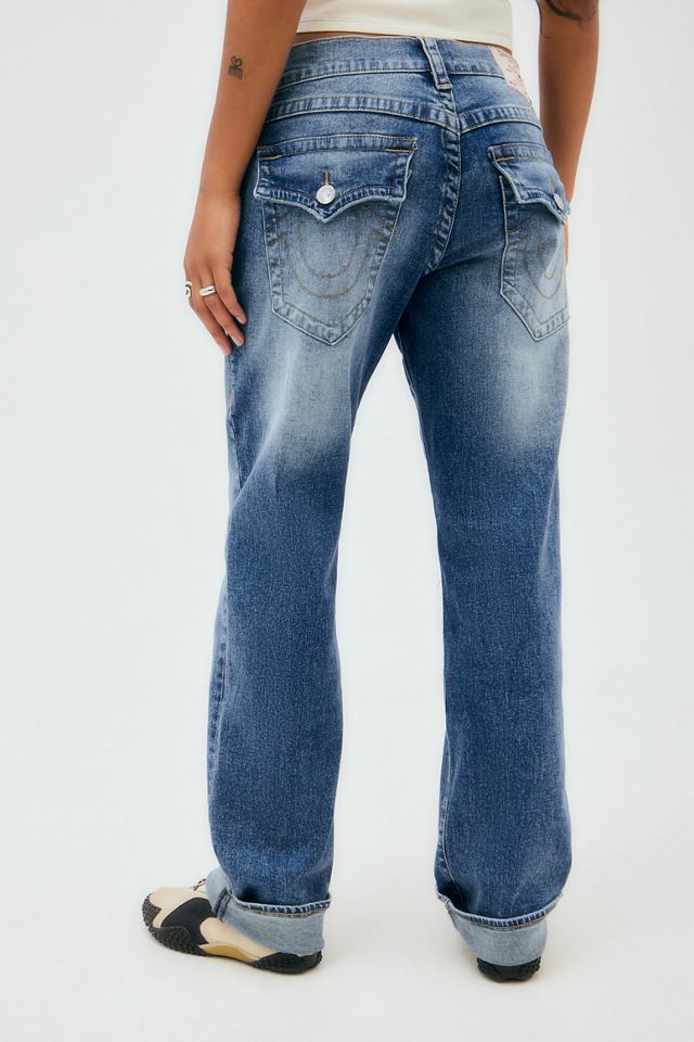 True Religion Mid-Wash Ricky Relaxed Straight Jeans | Urban Outfitters UK