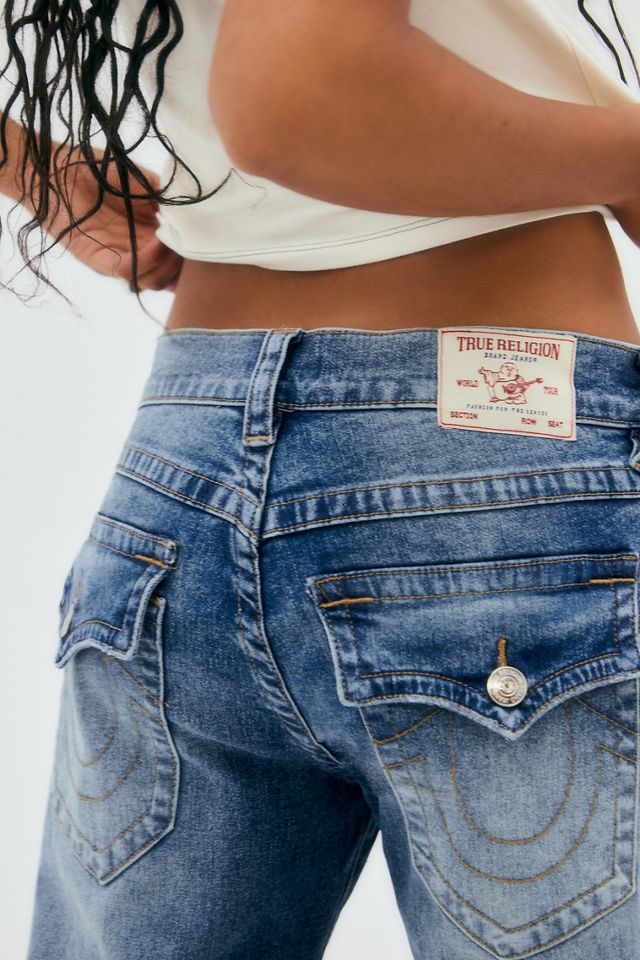 True Religion Mid-Wash Ricky Relaxed Straight Jeans | Urban Outfitters UK