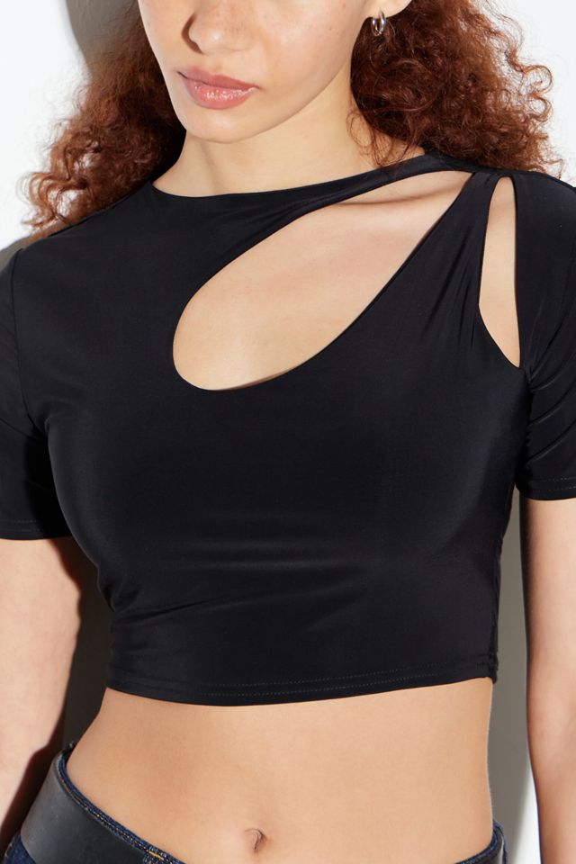 Wavey Slinky Cut-Out Top | Urban Outfitters UK