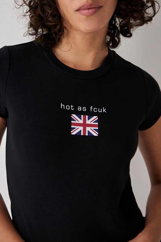 FCUK Hot As Fcuk Union Jack T-Shirt | Urban Outfitters UK