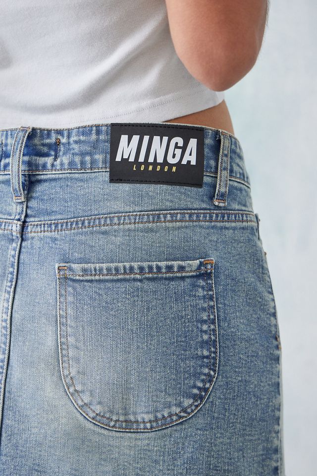 Minga London Alana Blue Denim Mini Falda | Urban Outfitters ES
