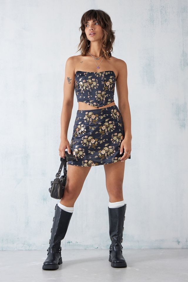 Love Triangle Floral Broderie Mini Skirt | Urban Outfitters UK