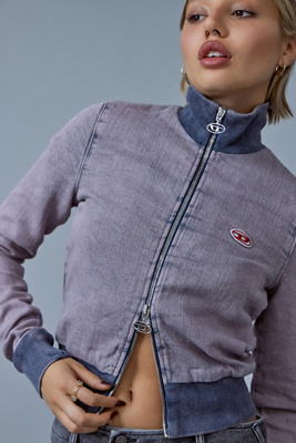 Diesel Pink Tint D-Emy-Ne Zip-Up Track Top | Urban Outfitters UK