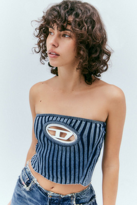 Diesel Blue M-Clarksville Bandeau Top | Urban Outfitters UK
