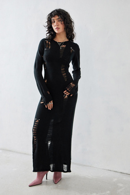 The Ragged Priest - Robe longue en maille échelle à épingle de nourrice ...