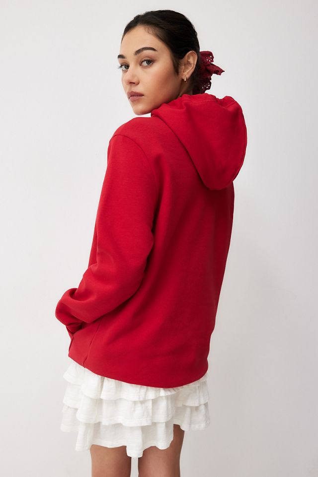 GAP Red Heritage Logo Hoodie | Urban Outfitters UK
