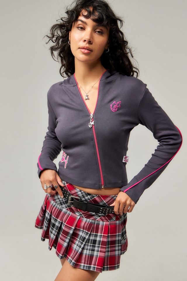 Punky Fish Asymmetric Zip-Up Hoodie | Urban Outfitters UK