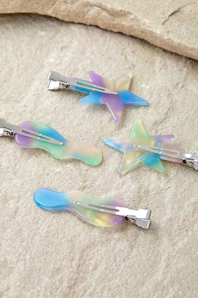 Rainbow Crease Clips 4-Pack | Urban Outfitters UK