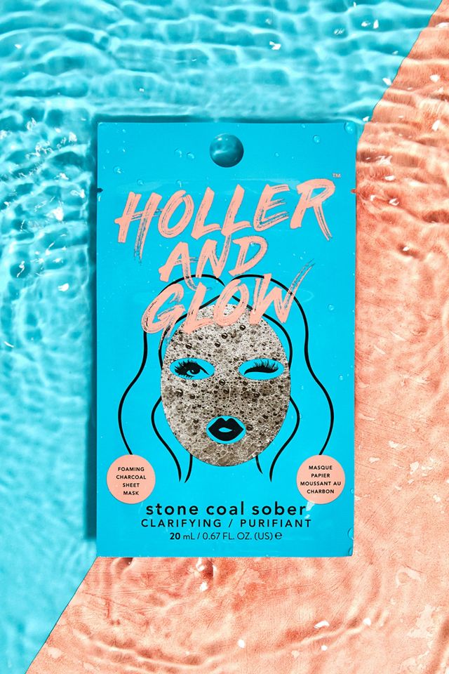 Holler & Glow Stone Coal Sober Clarifying Sheet Mask | Urban Outfitters UK