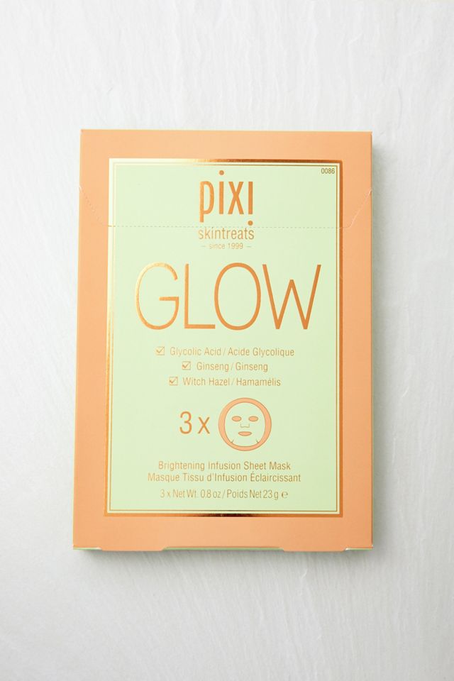 Pixi Glow Glycolic Boost Sheet Mask 3-Pack | Urban Outfitters UK
