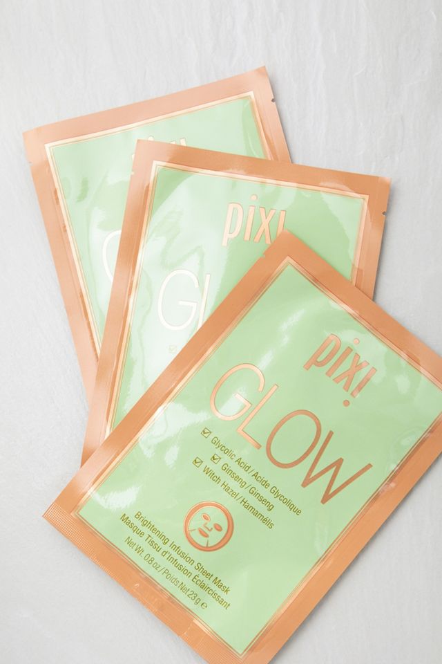 Pixi Glow Glycolic Boost Sheet Mask 3-Pack | Urban Outfitters UK