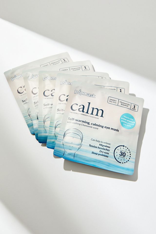 Popmask Calm Self-Warming Chamomile Scented Sleep Masks 5-Pack | Urban ...