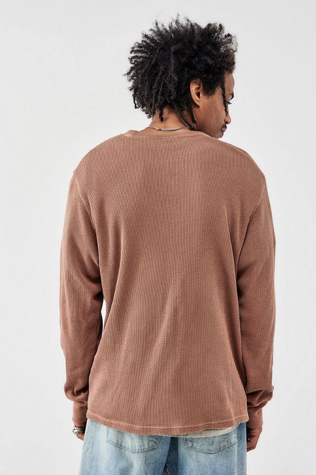 BDG Washed Red Waffle Knit T-Shirt | Urban Outfitters UK