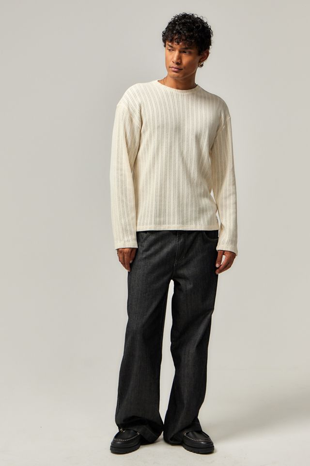 UO Pointelle Knit Top | Urban Outfitters UK