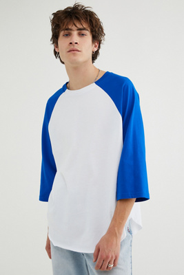 UO Blue Baseball T-Shirt | Urban Outfitters UK