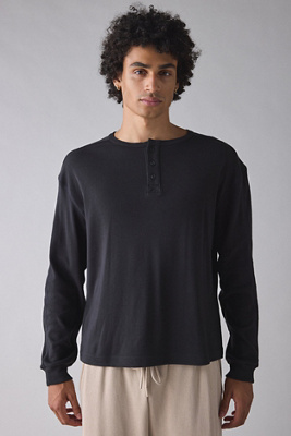 Standard Cloth Toro Henley Long Sleeve T-Shirt | Urban Outfitters UK