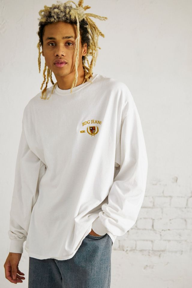 BDG Long Sleeve Crest T-Shirt | Urban Outfitters UK