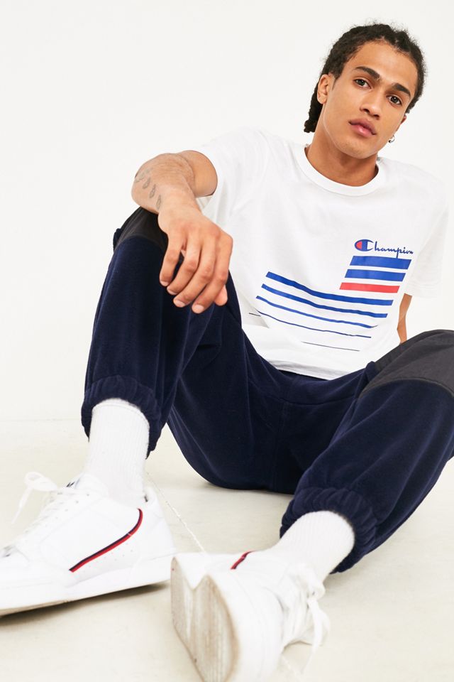 Champion Corp Logo White T-Shirt | Urban Outfitters UK