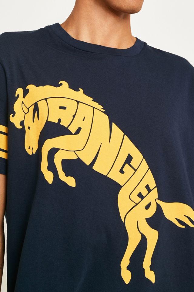 Wrangler Blue & Yellow Rugby T-Shirt | Urban Outfitters UK