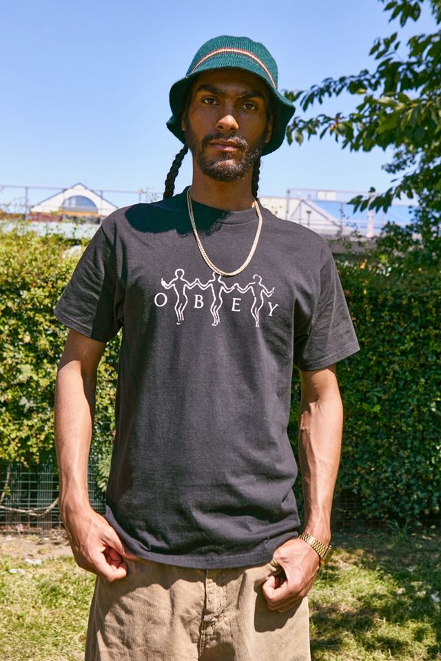 OBEY Black Dance With Us T-Shirt | Urban Outfitters UK