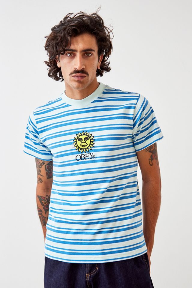 OBEY Sunrise Stripe T-Shirt | Urban Outfitters UK