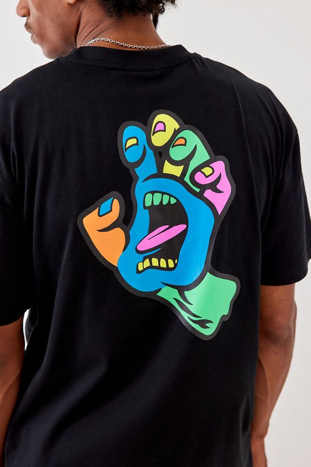 Santa Cruz Black Screaming Hand T-Shirt | Urban Outfitters UK