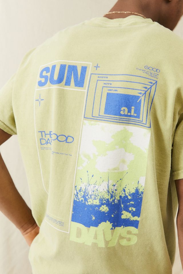 UO Yellow Sundays T-Shirt | Urban Outfitters UK