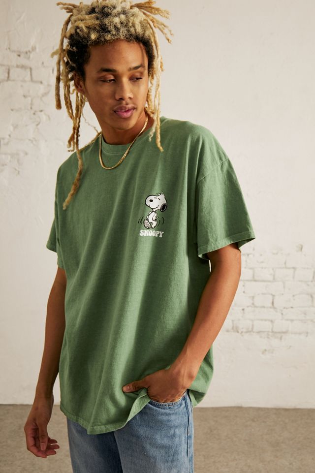UO Green Snoopy T-Shirt | Urban Outfitters UK