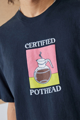 UO Black Certified Pothead T-Shirt | Urban Outfitters UK