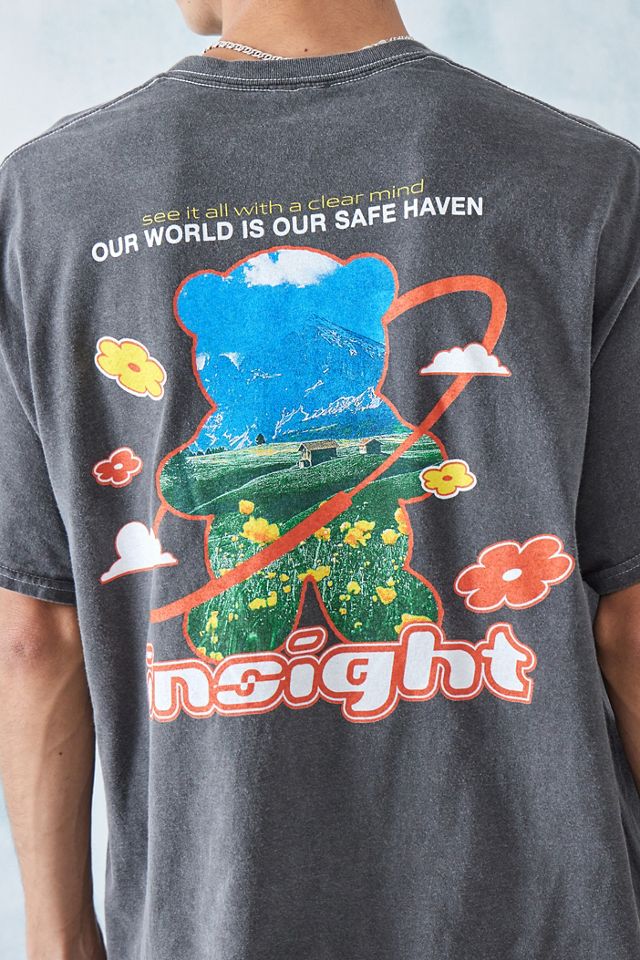 UO Overdyed Black Insight T-Shirt | Urban Outfitters UK