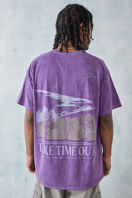 UO Plum Time Out T-Shirt | Urban Outfitters UK