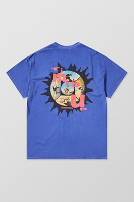 UO Blue Times Up T-Shirt | Urban Outfitters UK