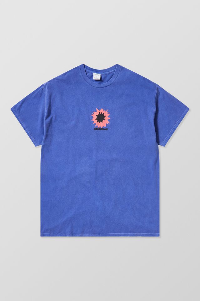 UO Blue Times Up T-Shirt | Urban Outfitters UK